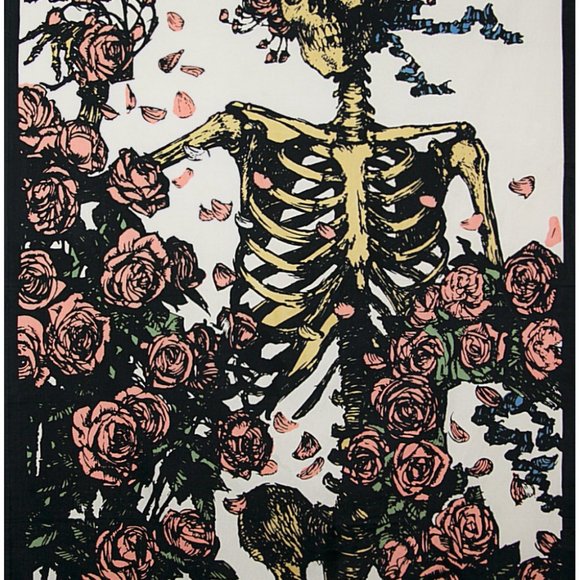 Grateful Dead | Wall Decor | Grateful Dead 3d Faded Skeleton Roses ...